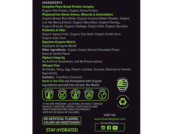 Organic Plant Based Protein Chocolate - 20 Servings | Elite Lifestyle ...